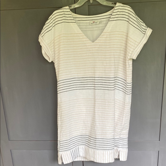 Vineyard Vines | Dresses | Vineyard Vines Striped Vneck Short Sleeve ...
